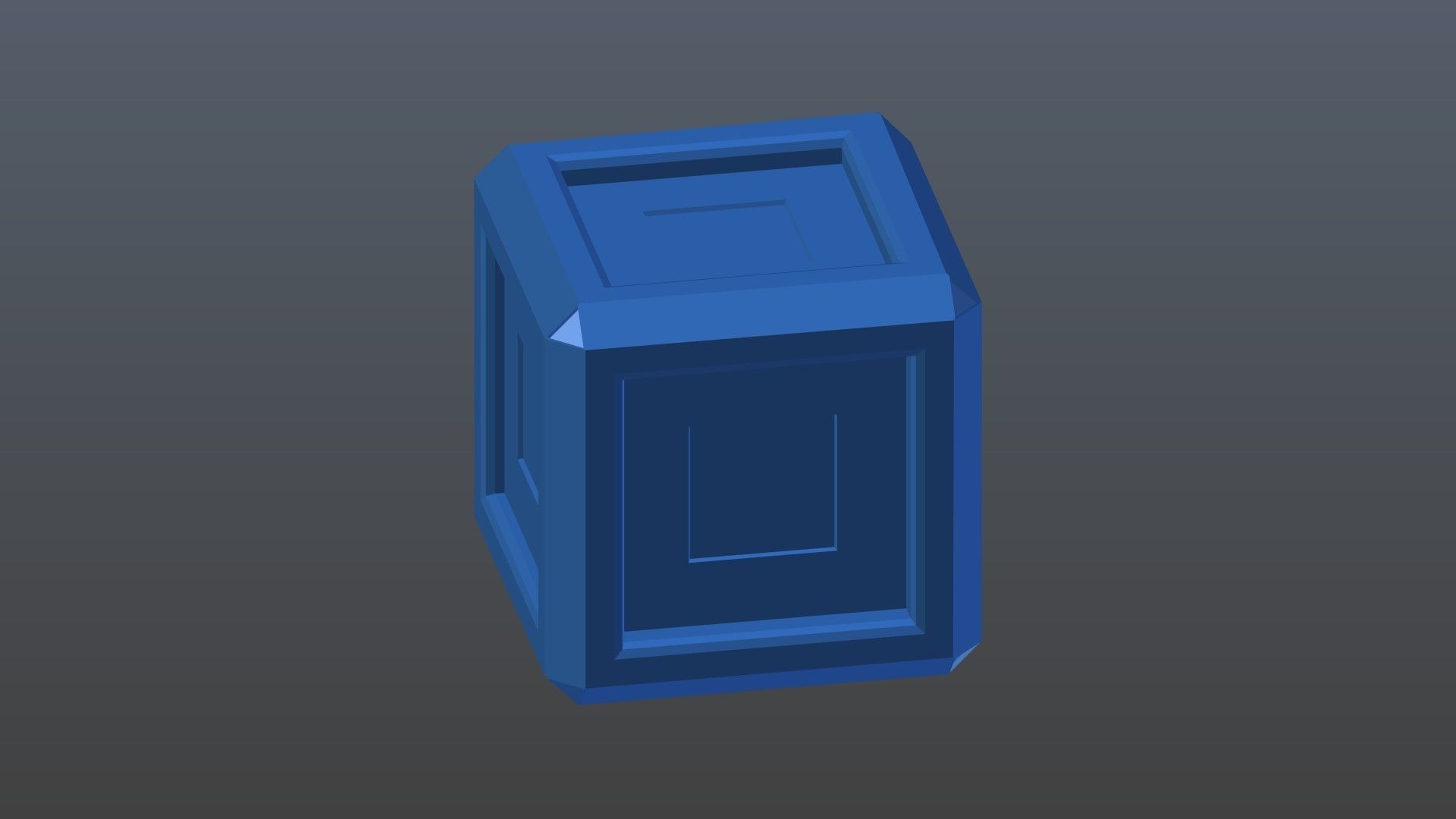 3D model Low poly futuristic cube VR / AR / low-poly | CGTrader