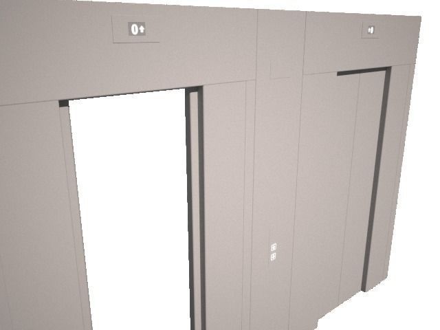 Elevator pair of doors free 3D model | CGTrader