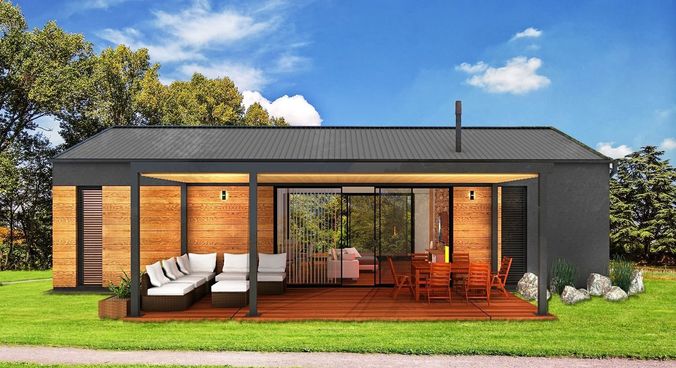 3D model modern house on 72m2 VR / AR / low-poly | CGTrader