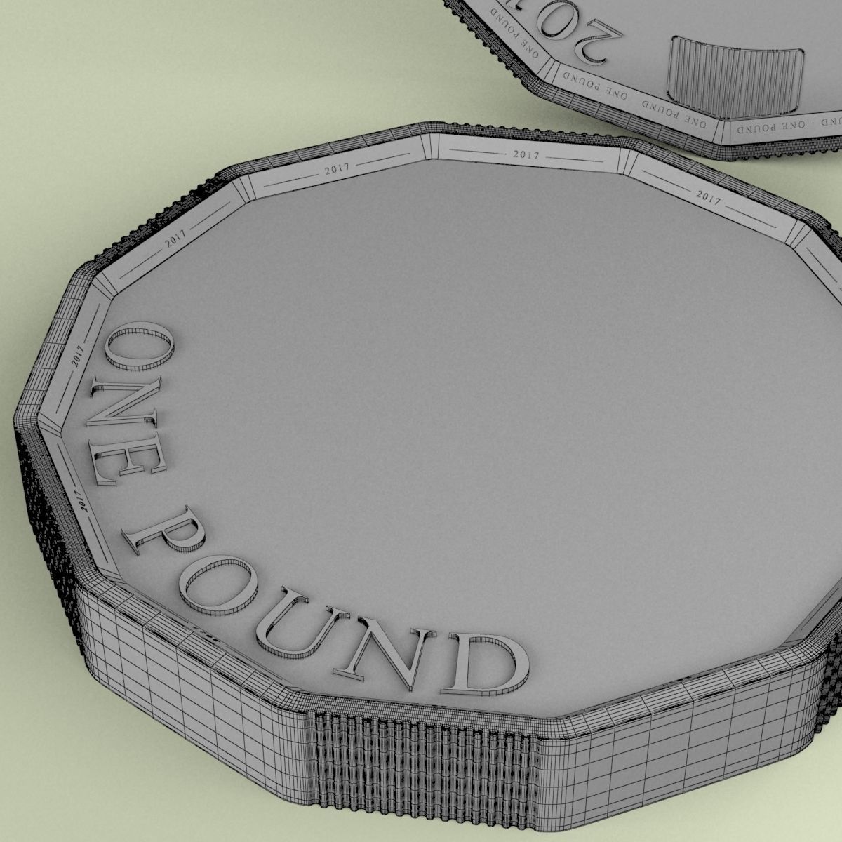 New British Pound Coin 3D model | CGTrader