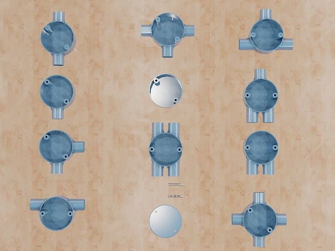 Conduit Boxes-20mm 3D model 3D printable | CGTrader