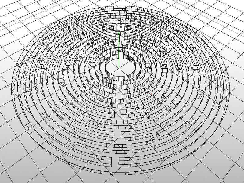 Maze - circular 3D model | CGTrader