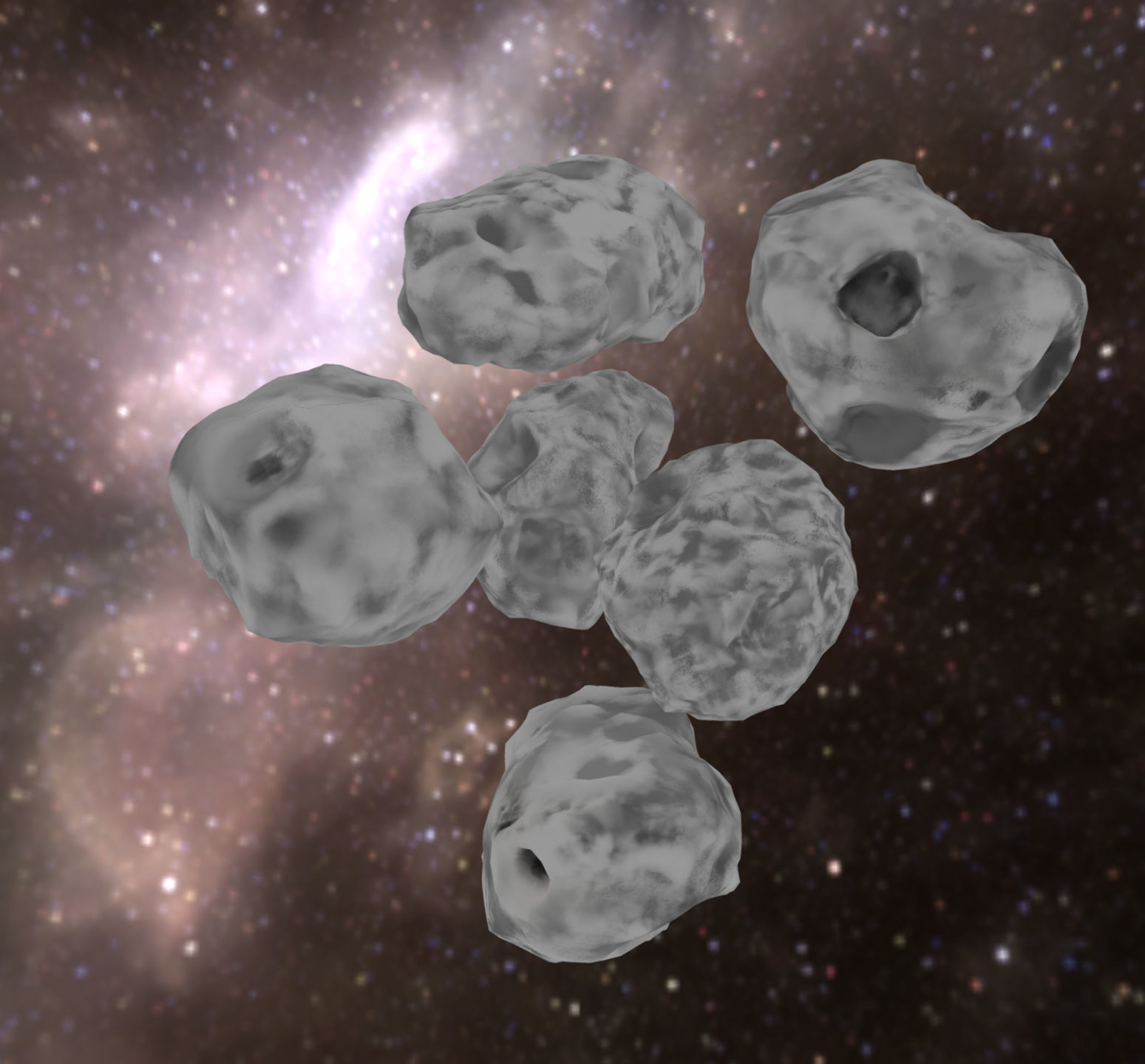 3D model Asteroid pack VR / AR / low-poly | CGTrader