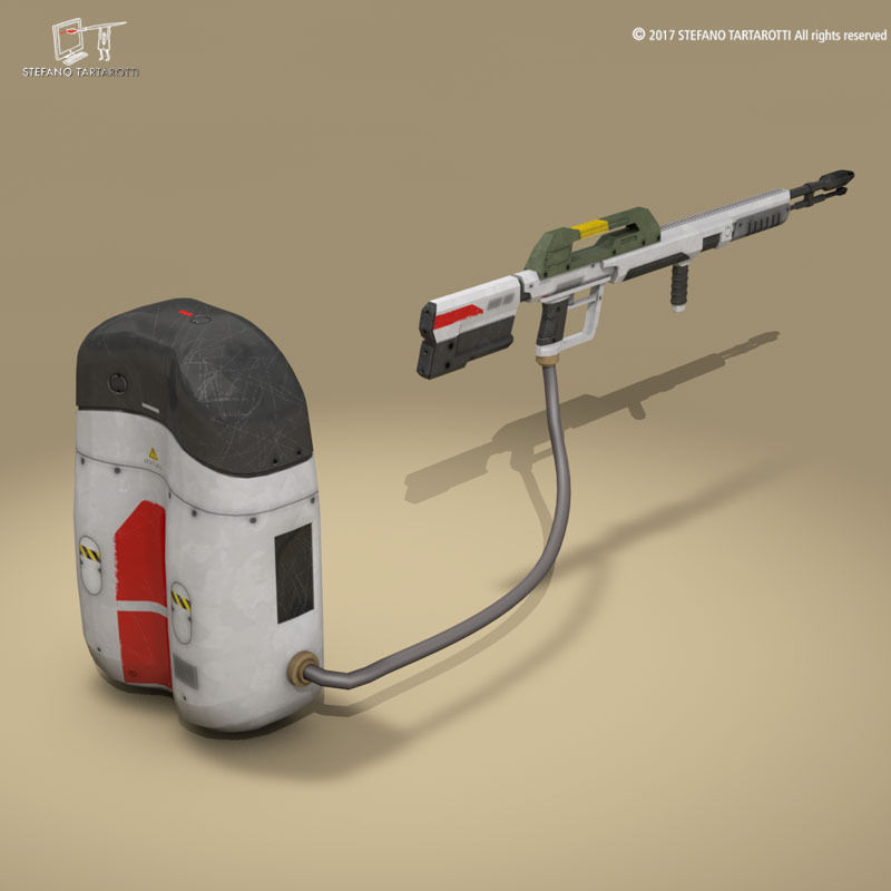 Sci-fi flamethrower 3D model | CGTrader