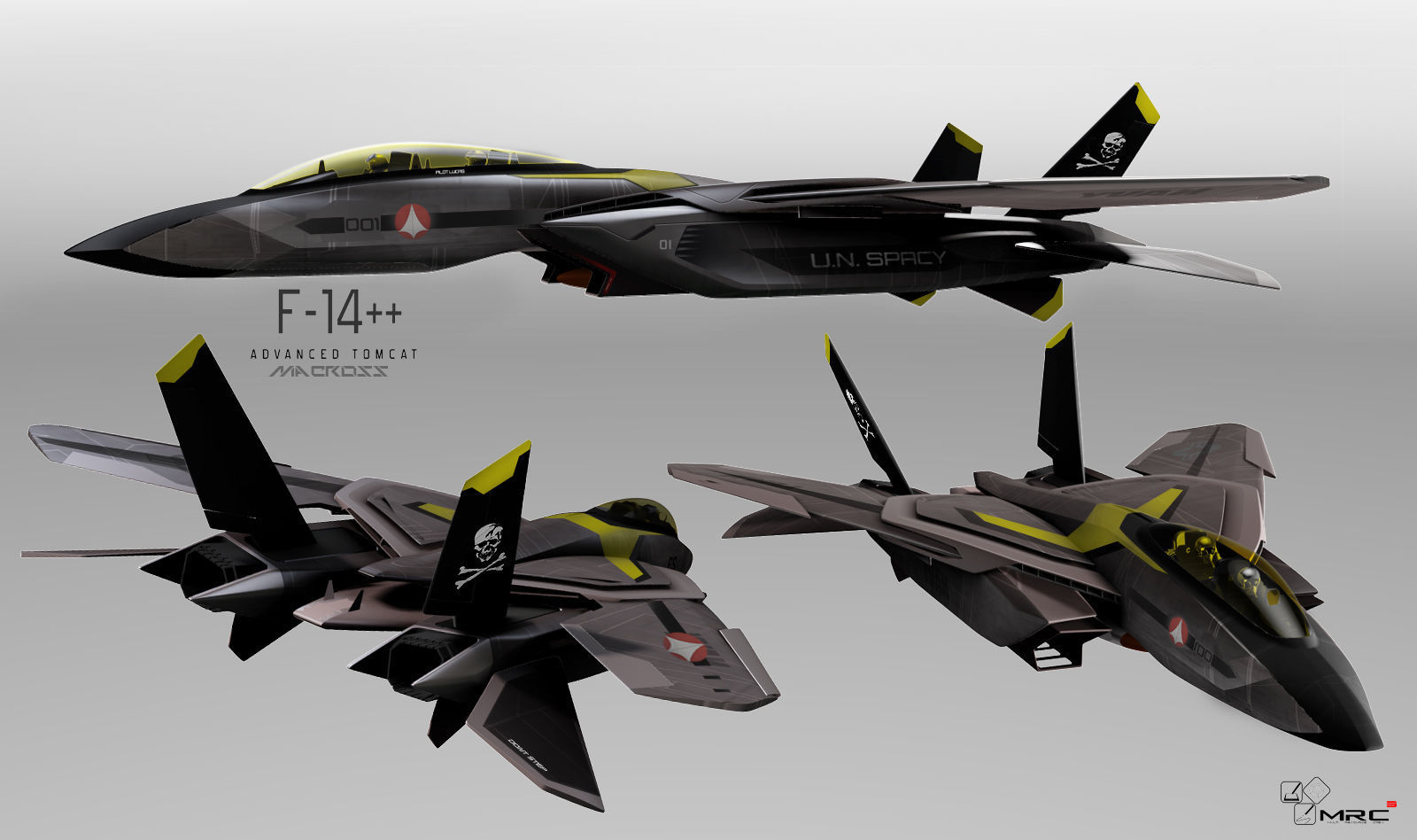 3D model F-14 stealth concept VR / AR / low-poly | CGTrader