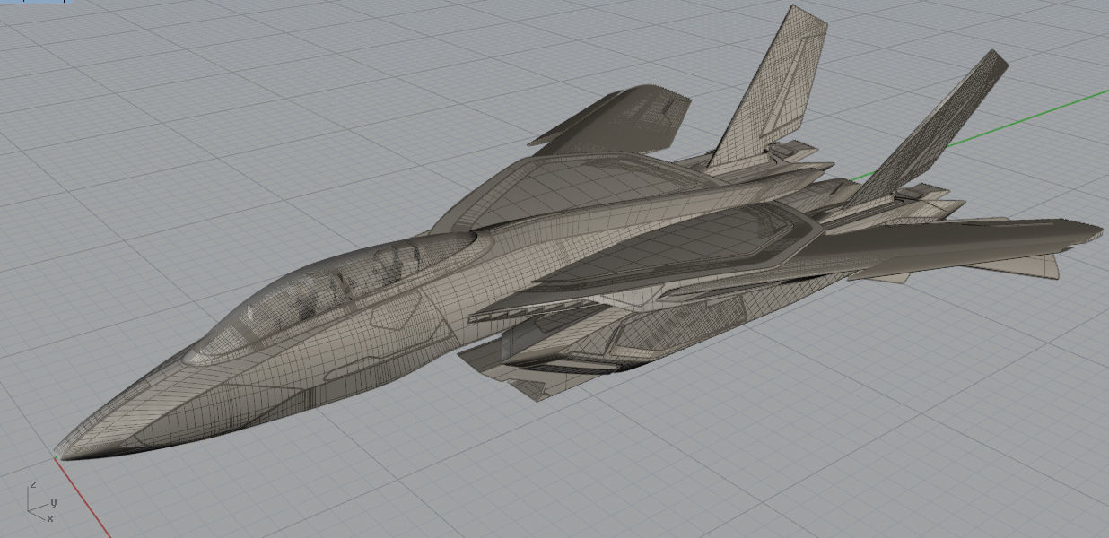 3D model F-14 stealth concept VR / AR / low-poly | CGTrader
