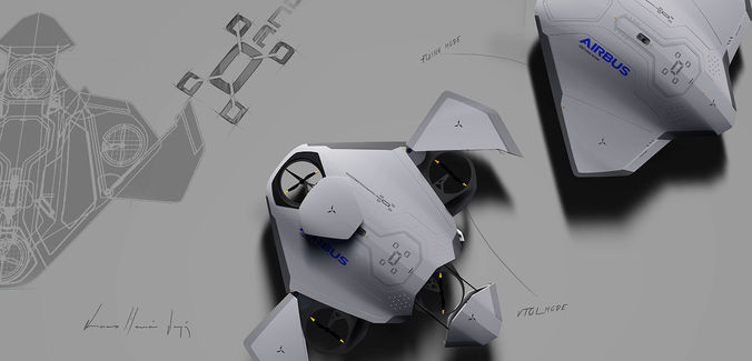 3D model ANDROMEDA AIRBUS DRONE VR / AR / low-poly | CGTrader