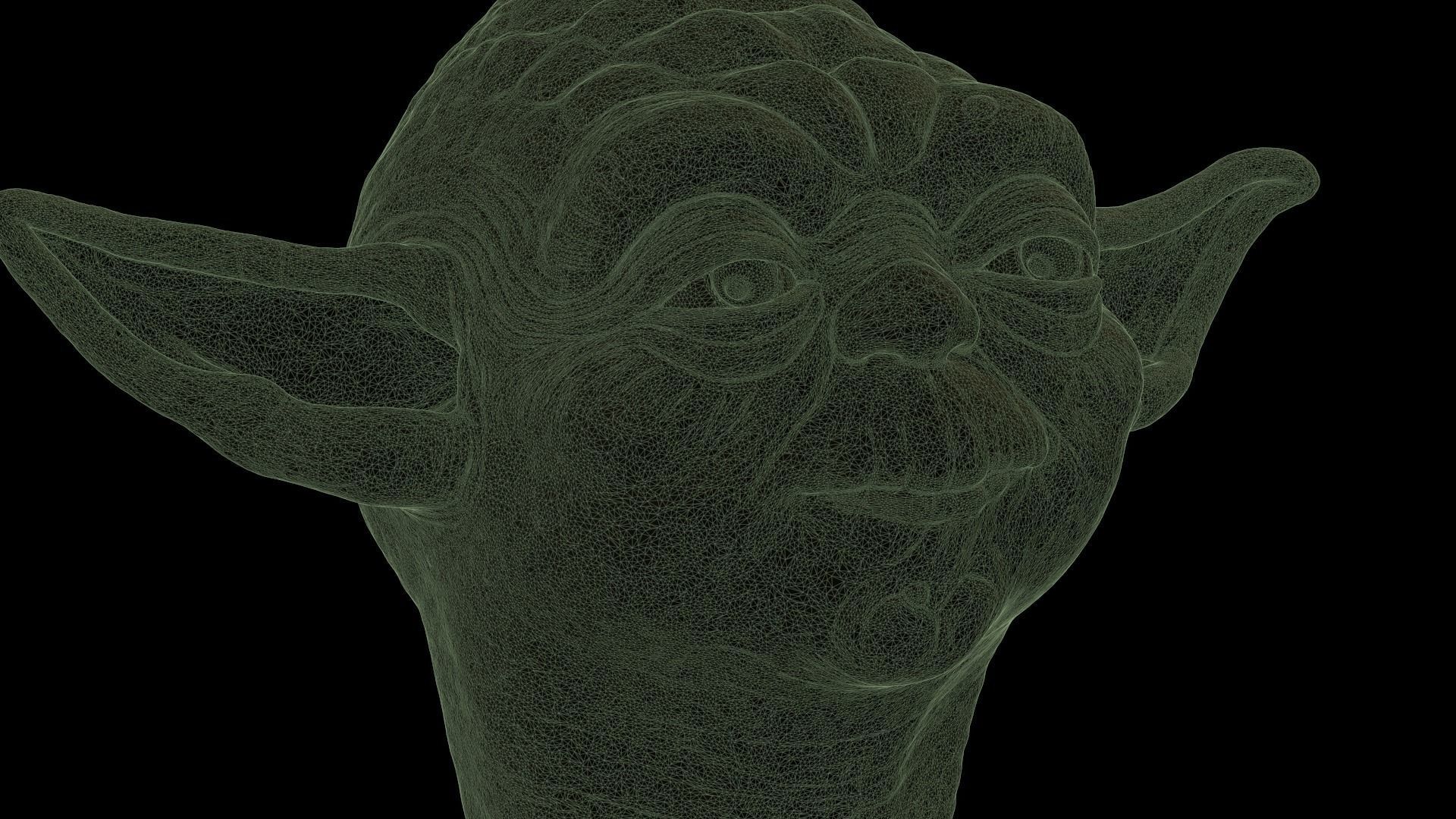 Yoda head 3D model 3D printable | CGTrader