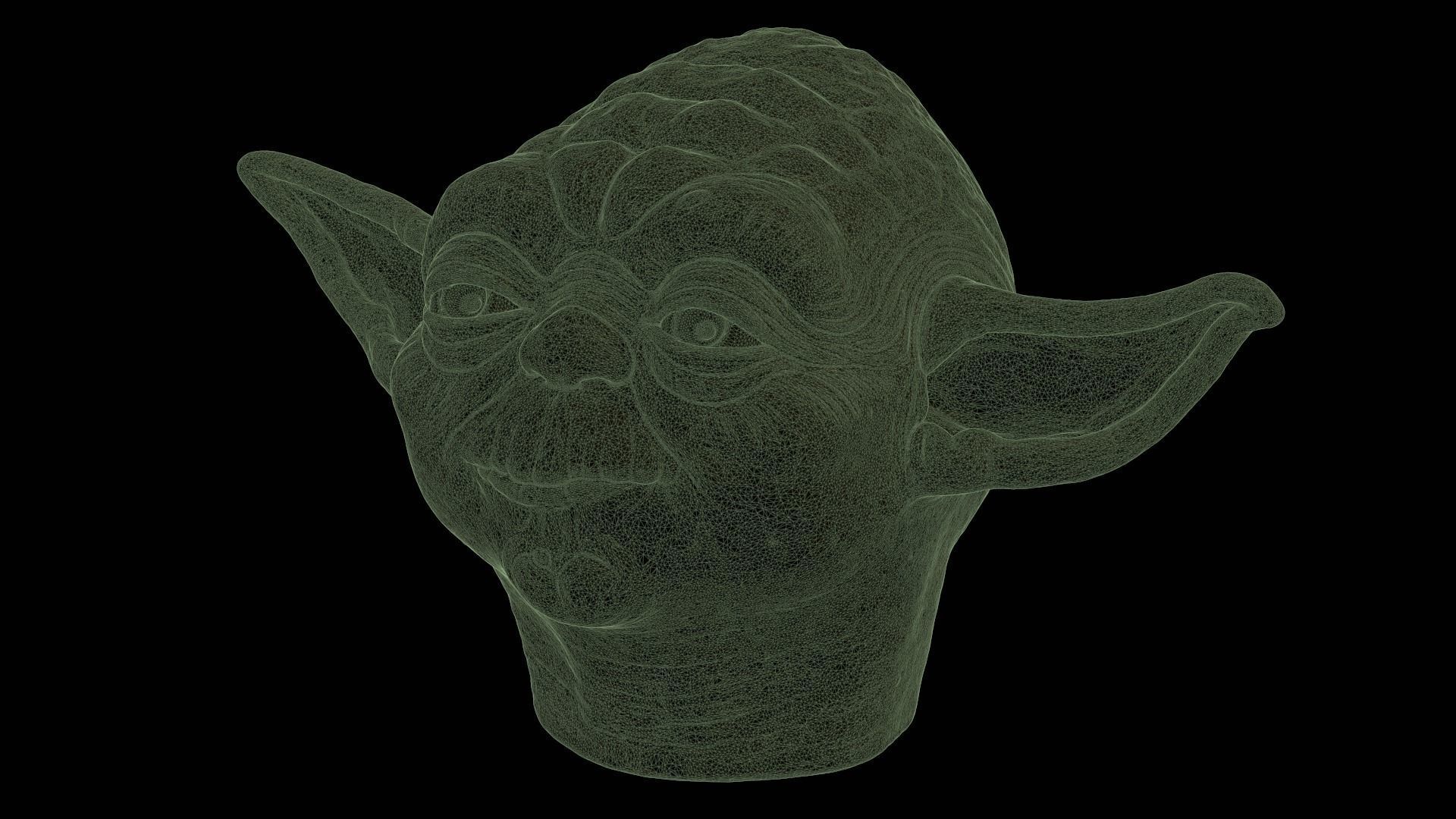 Yoda head 3D model 3D printable | CGTrader