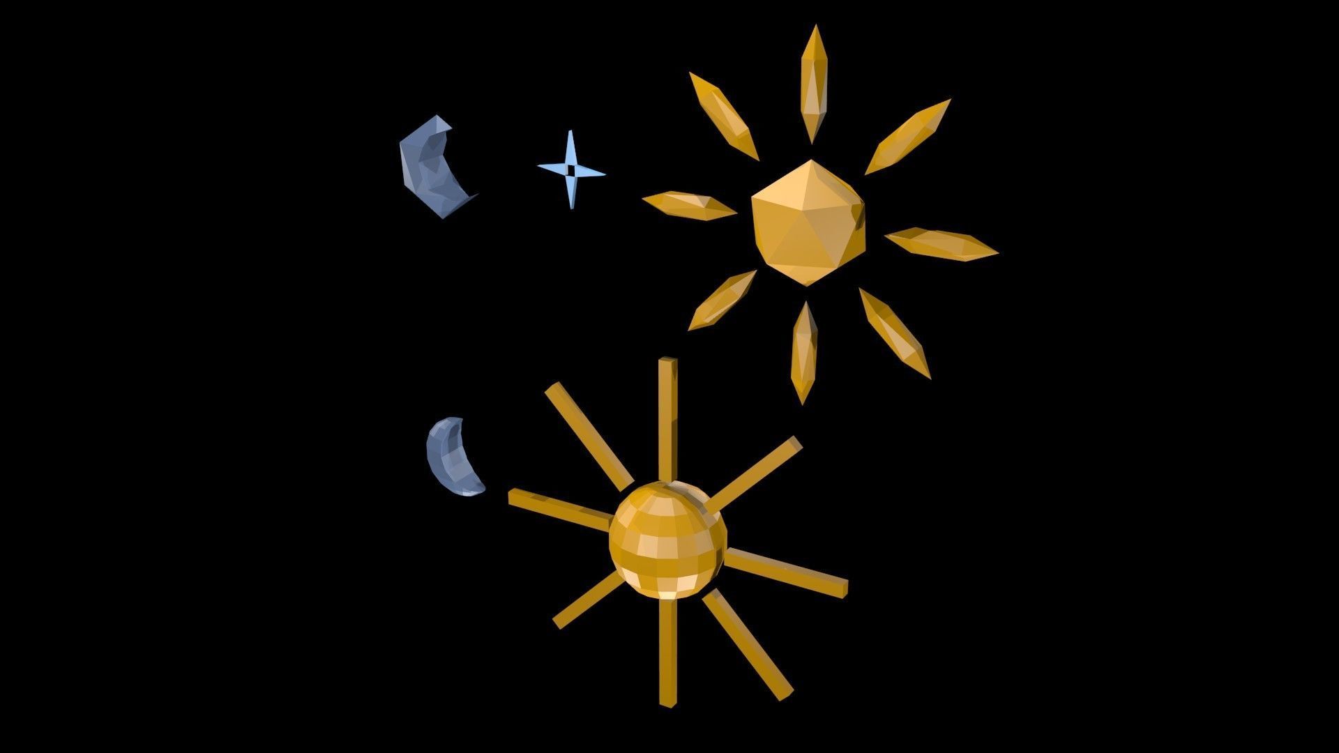 3D model Low poly celestial bodies VR / AR / low-poly | CGTrader