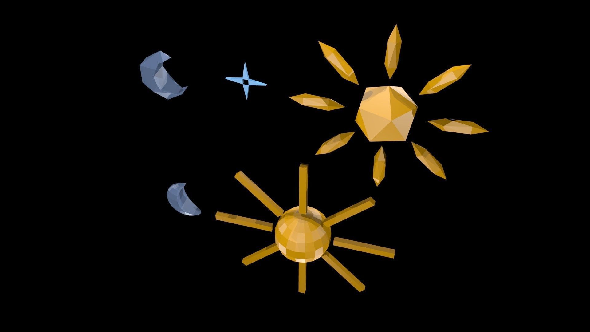 3D model Low poly celestial bodies VR / AR / low-poly | CGTrader