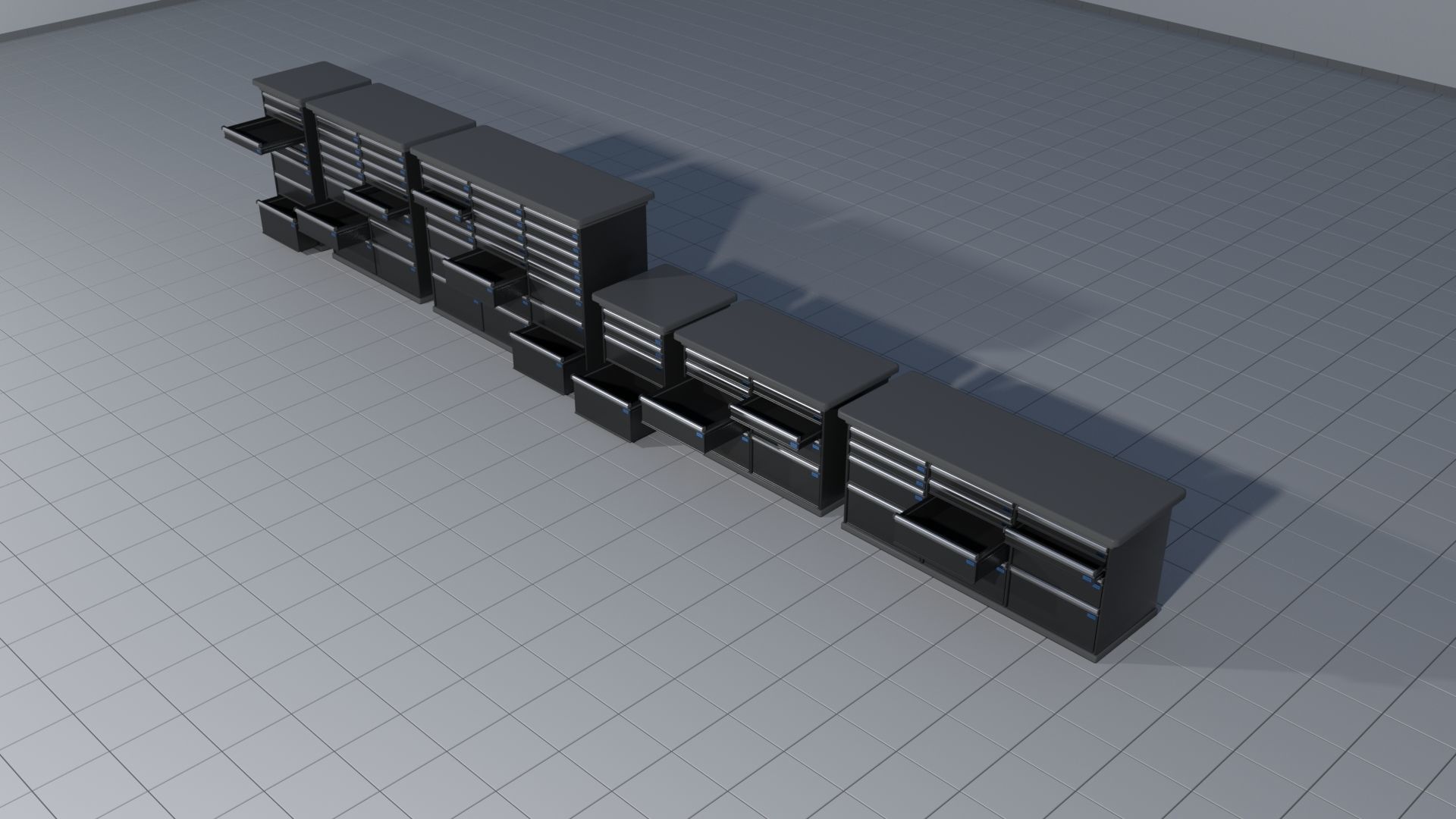 Laboratory shelves and desks 3D model | CGTrader