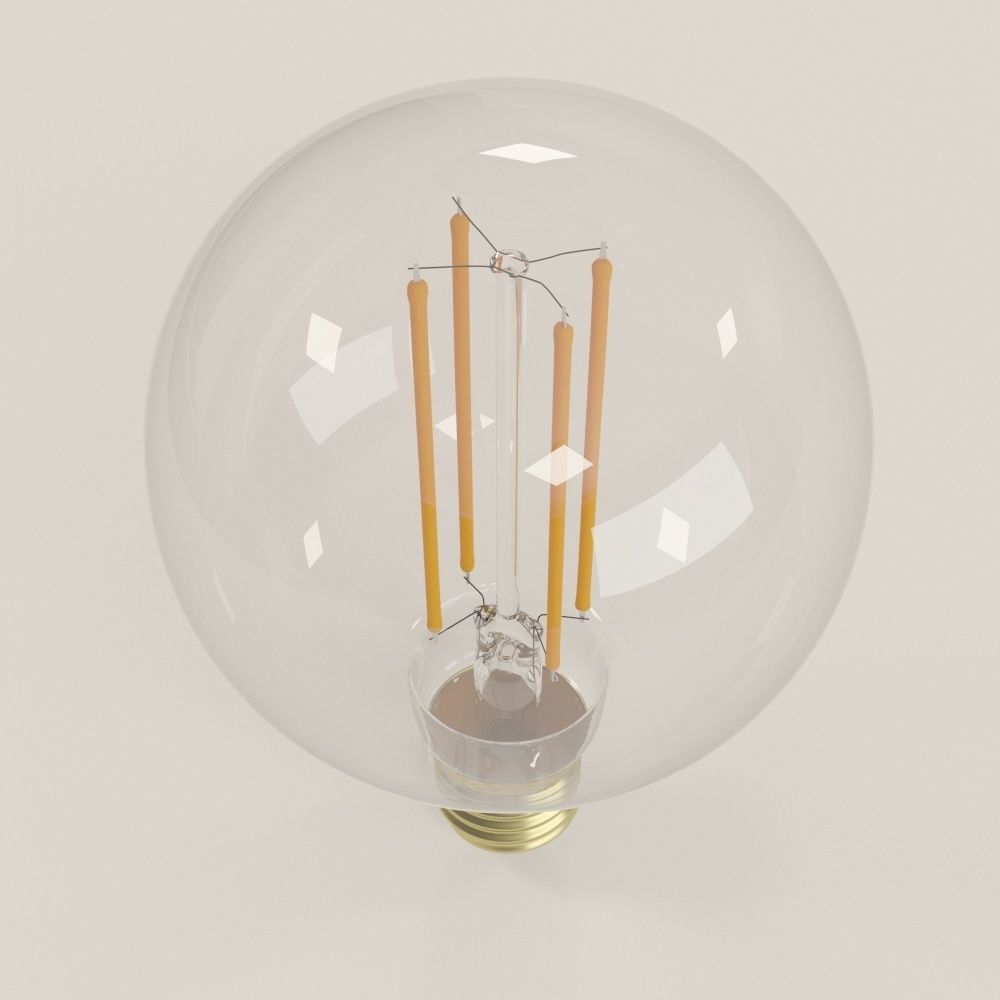 Decorative Edison LED Bulb Globe 3D model | CGTrader