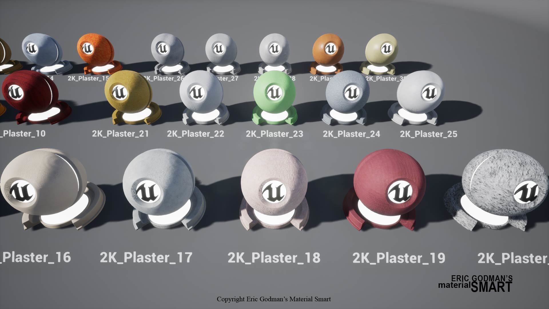 Plaster World Aligned Materials 3D model | CGTrader