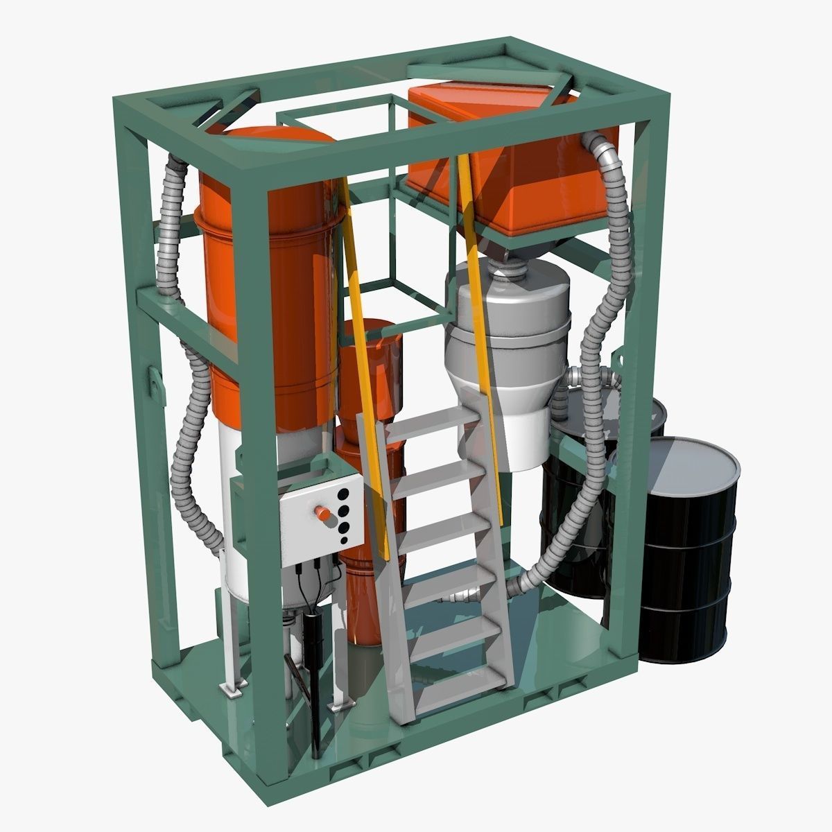 Sponge Blasting Industrial Equipment 3D model | CGTrader