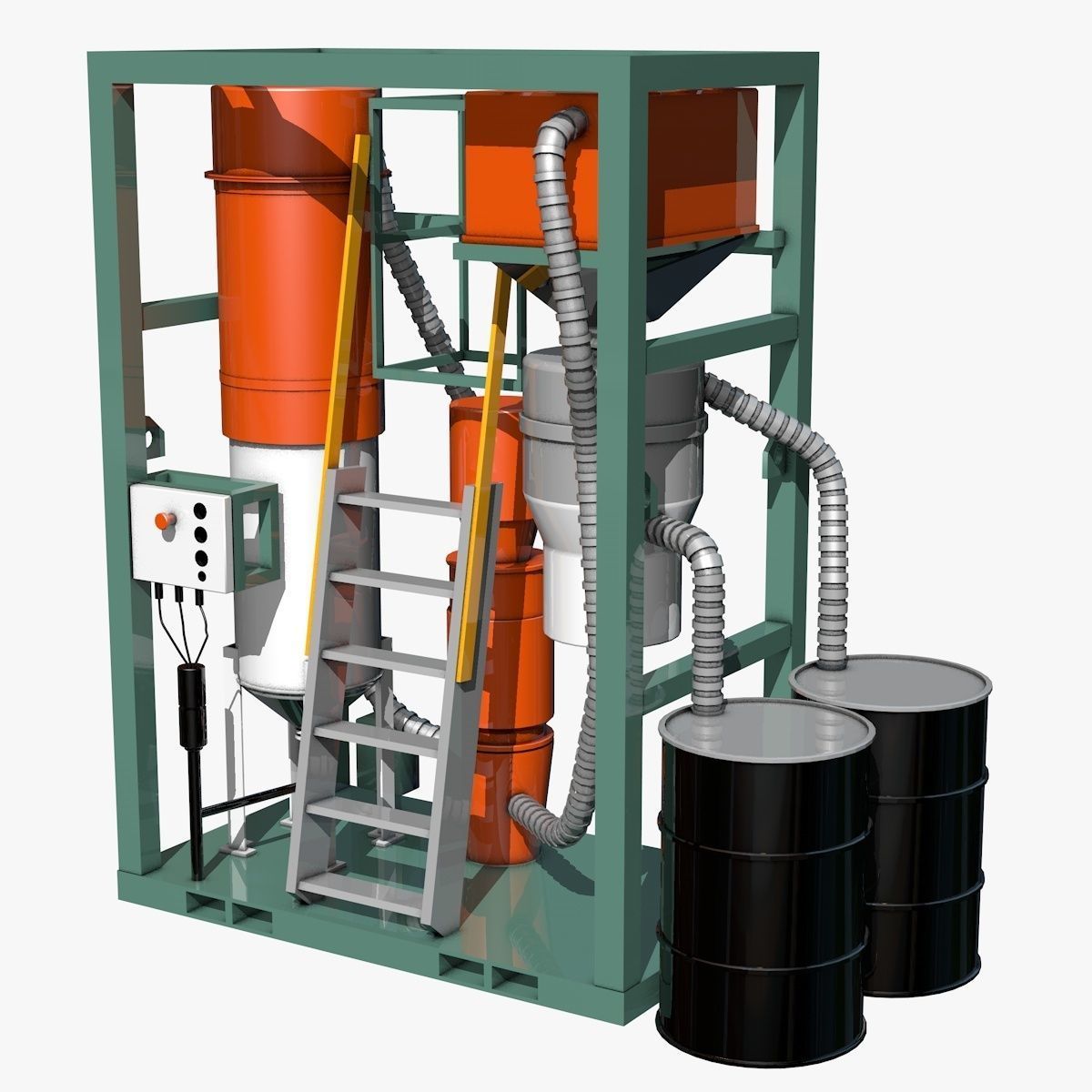 Sponge Blasting Industrial Equipment 3D model | CGTrader