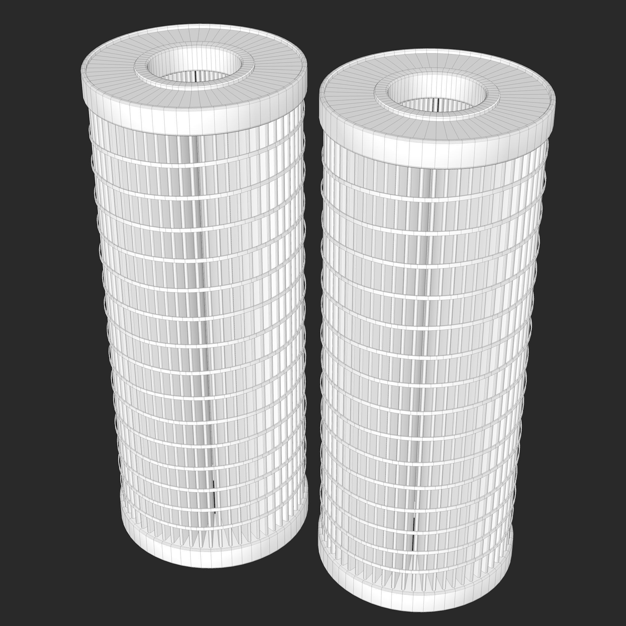 Black and White Air Filters 3D model | CGTrader