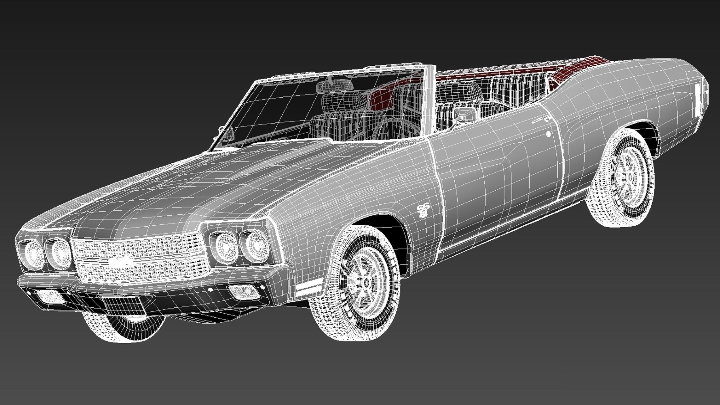 Chevrolet Chevelle SS Convertible 1970 3D model | CGTrader