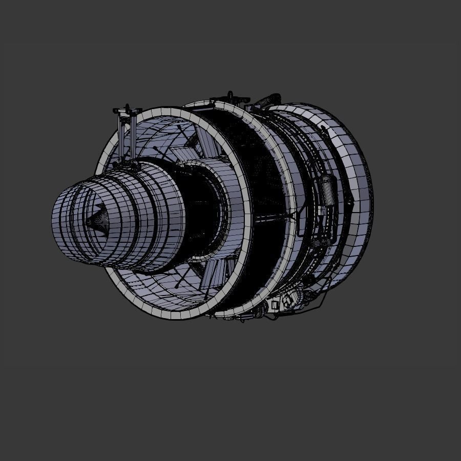 D-18T turbofan engine 3D model | CGTrader