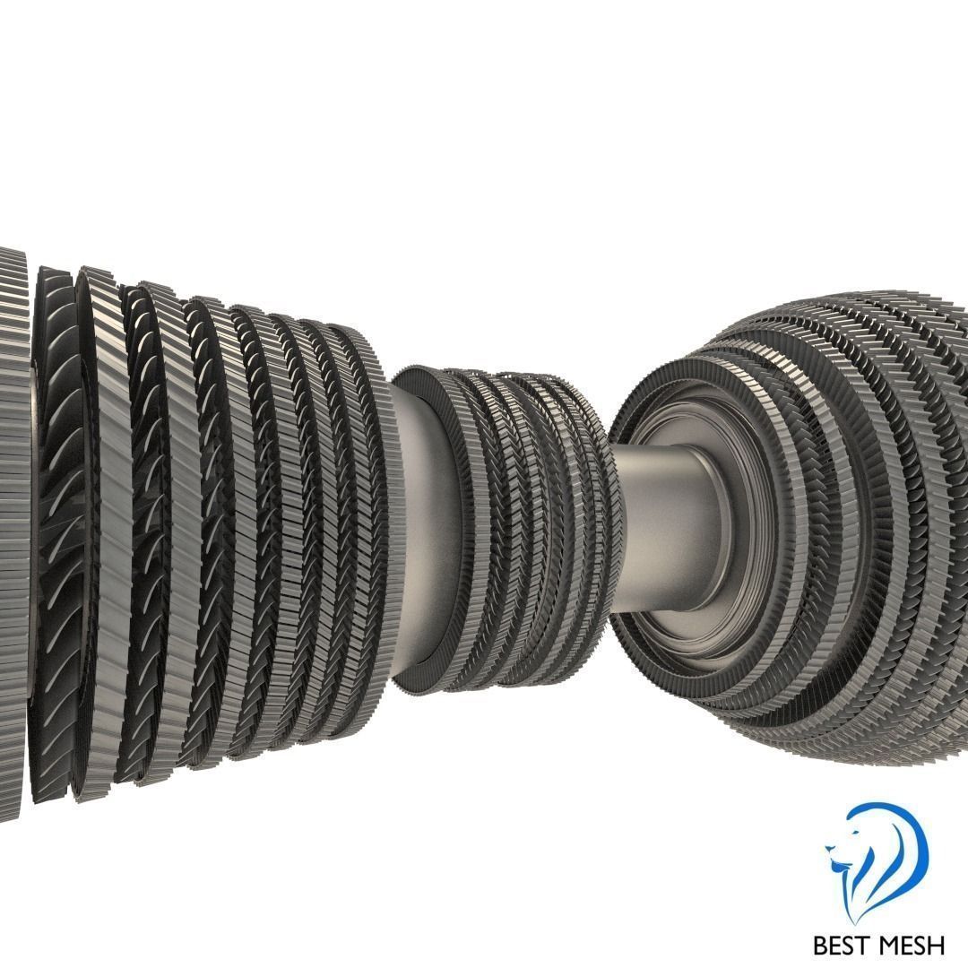 D-18T turbofan engine 3D model | CGTrader
