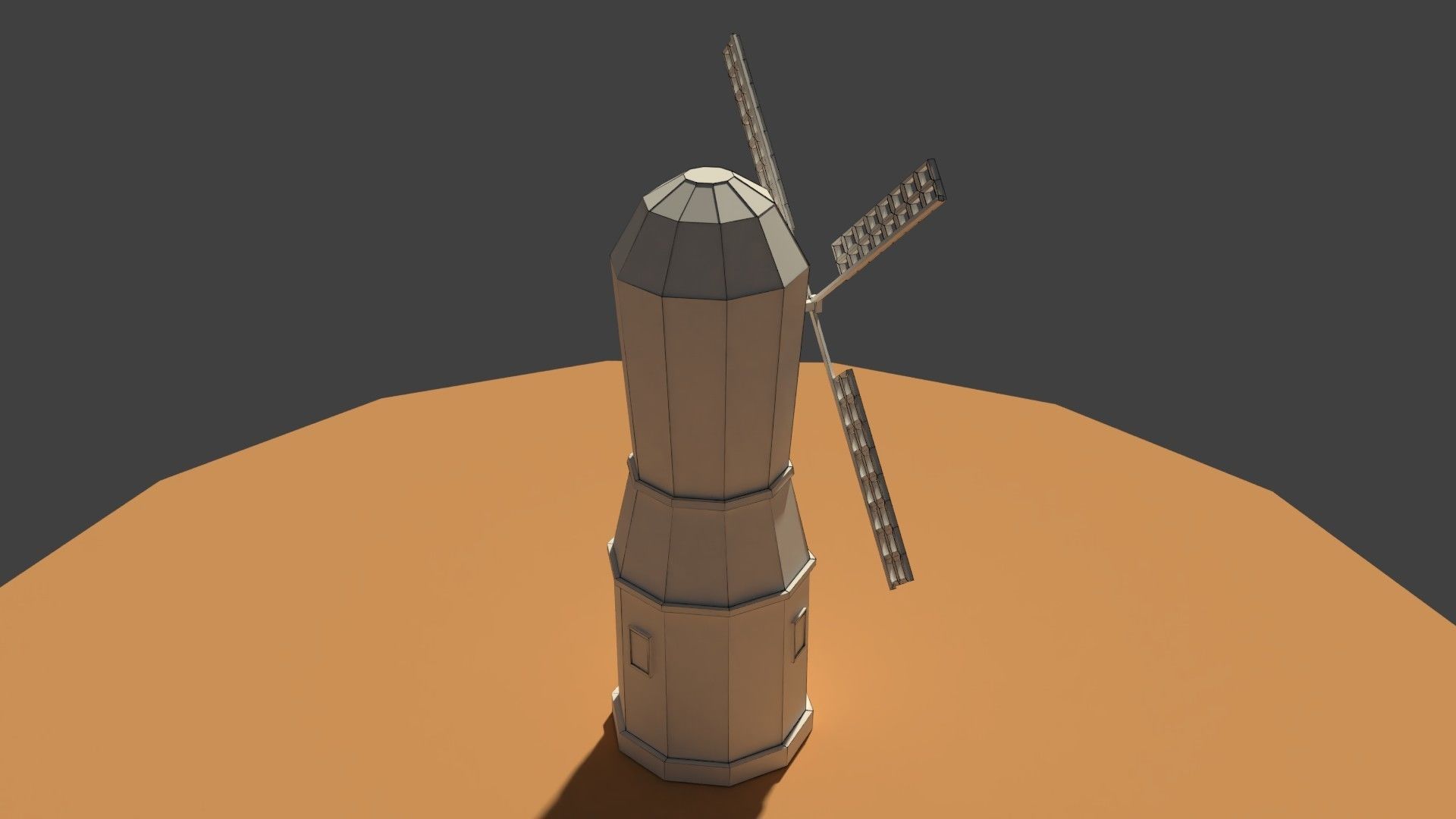 3D model Low Poly Farm Wind Mill 2 VR / AR / low-poly | CGTrader