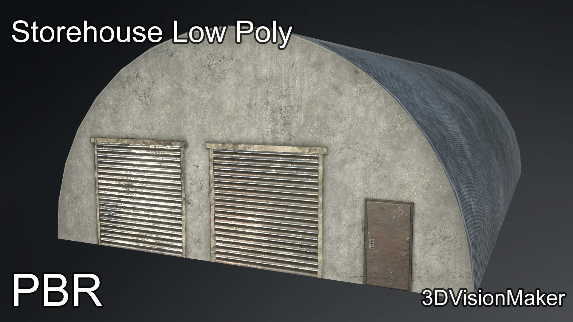 3D model Storehouse Military - Storage Unit - Low Poly VR / AR / low ...