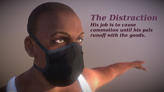 The Distraction - Realistic Game Ready Human Character 3D model ...