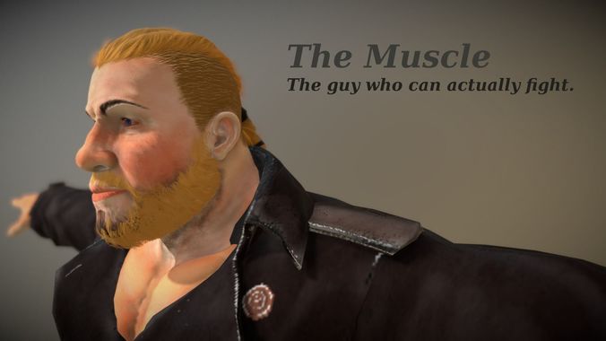 The Muscle - Realistic Game Ready Human Character 3D model animated ...