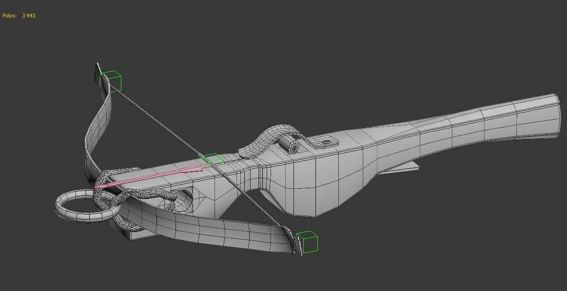 Lowpoly animated medieval crossbow with bolt game-ready free VR / AR ...