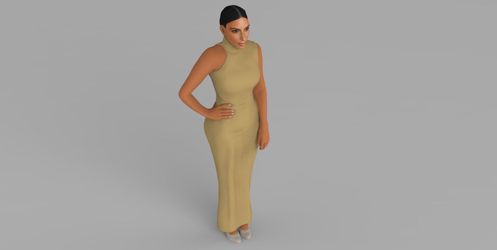 Kim Kardashian ready for full color 3D printing 3D model 3D printable ...