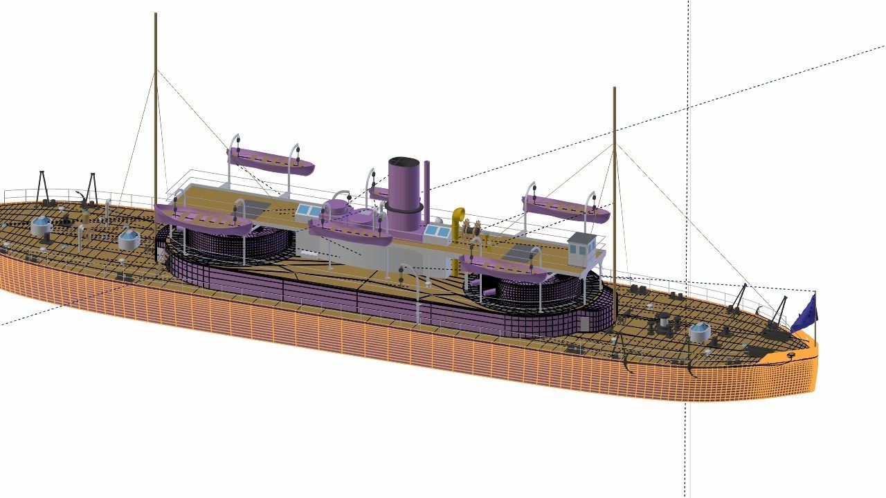 HMVS Cerberus Monitor 3D model | CGTrader