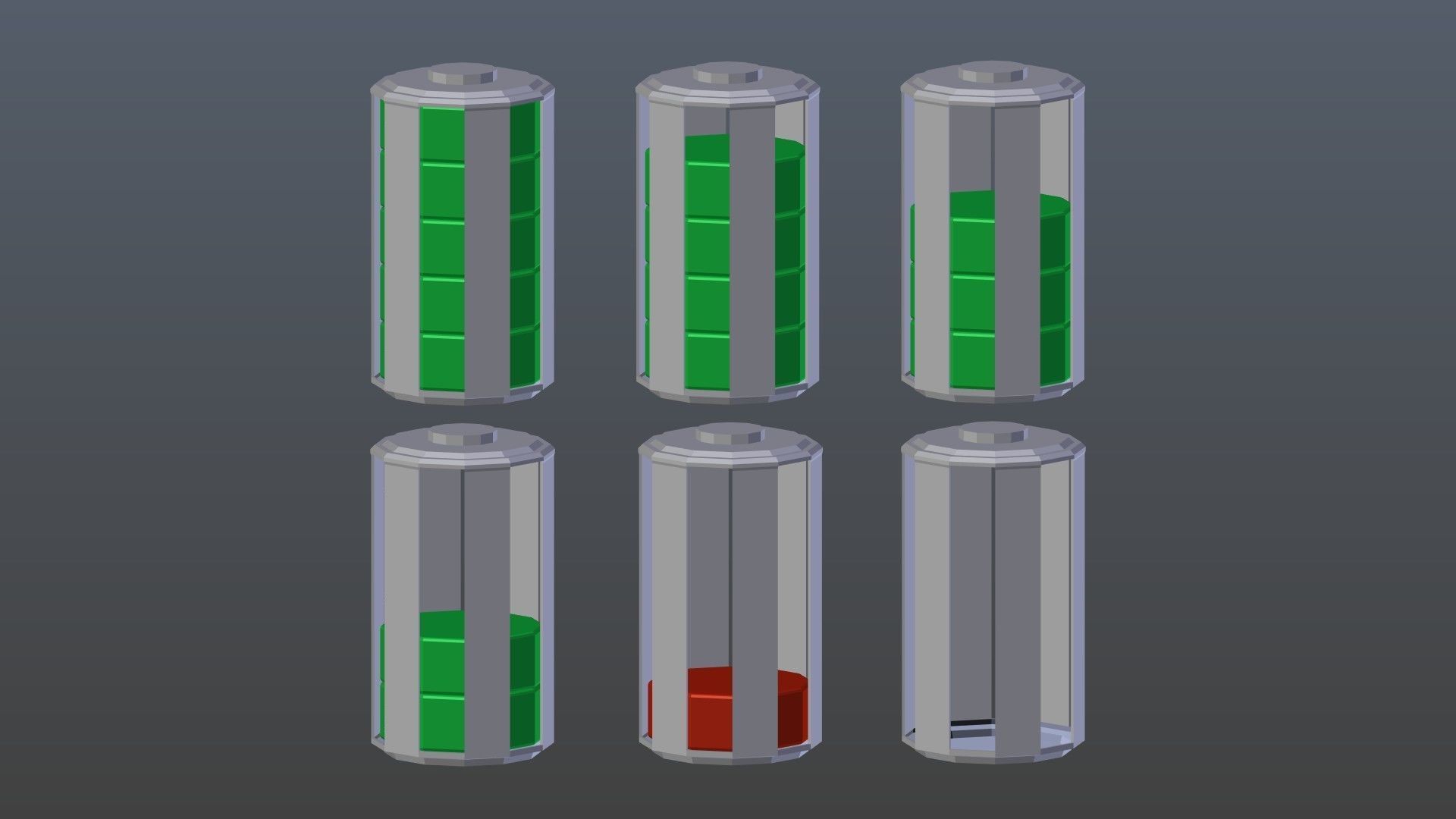 3D model Low poly battery symbols VR / AR / low-poly | CGTrader