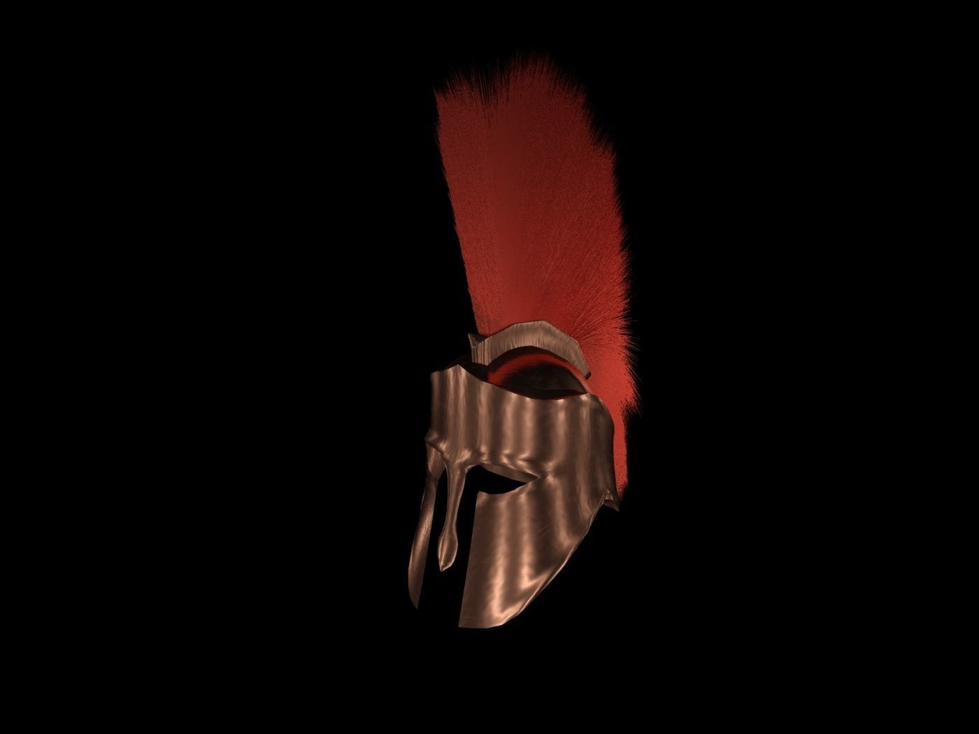 Ancient Greek Corinthian style hoplite helmet with ornament 3D model ...