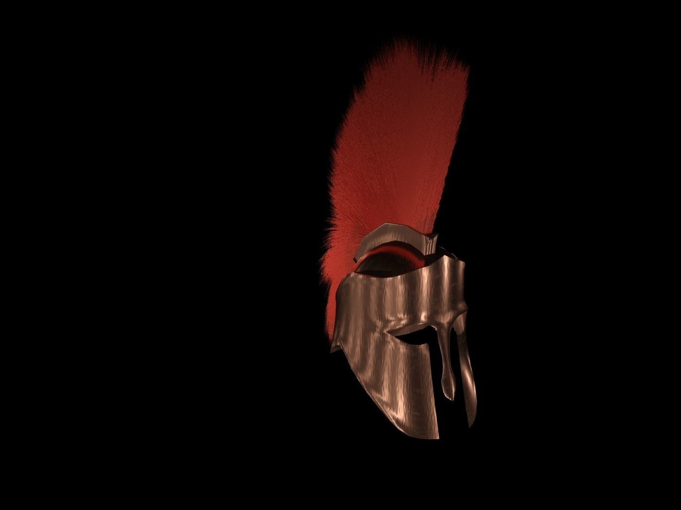 Ancient Greek Corinthian style hoplite helmet with ornament 3D model ...