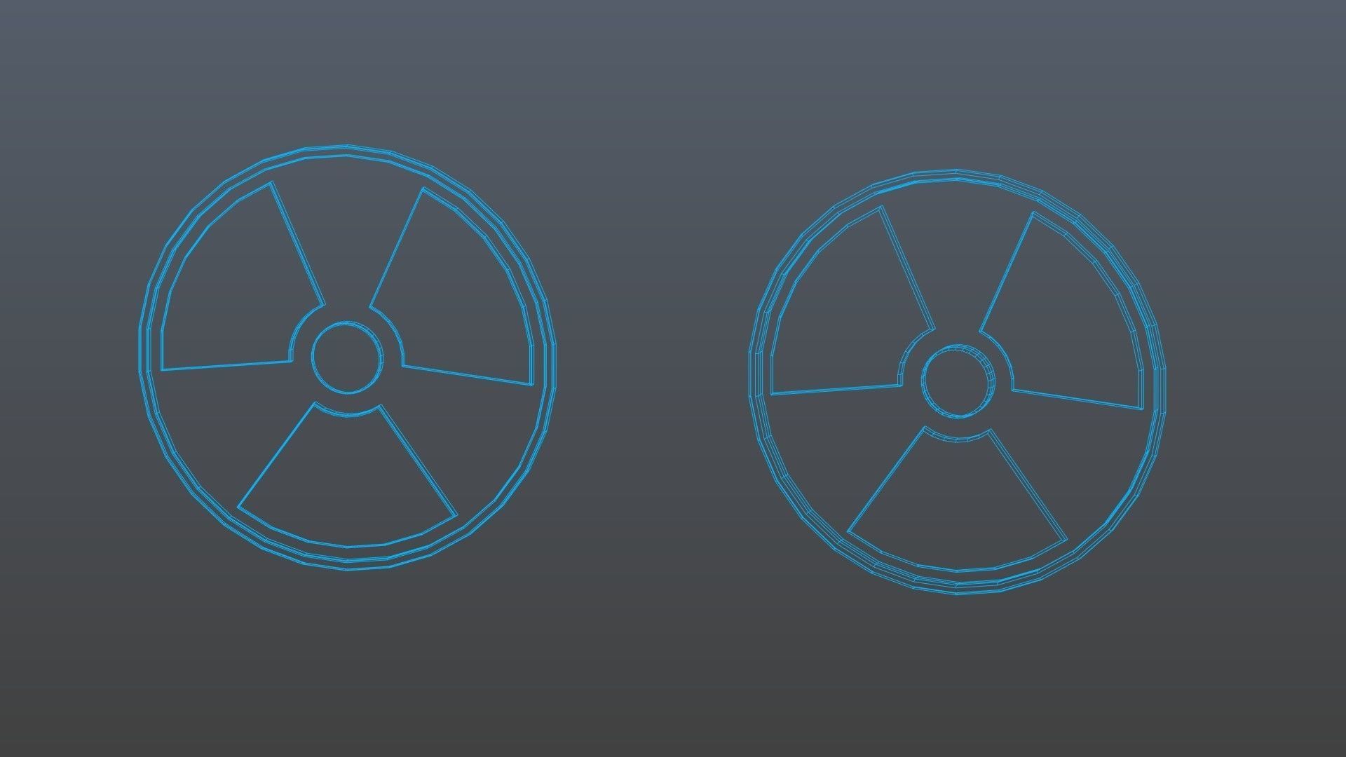 3D model Low poly symbols of radiation VR / AR / low-poly | CGTrader