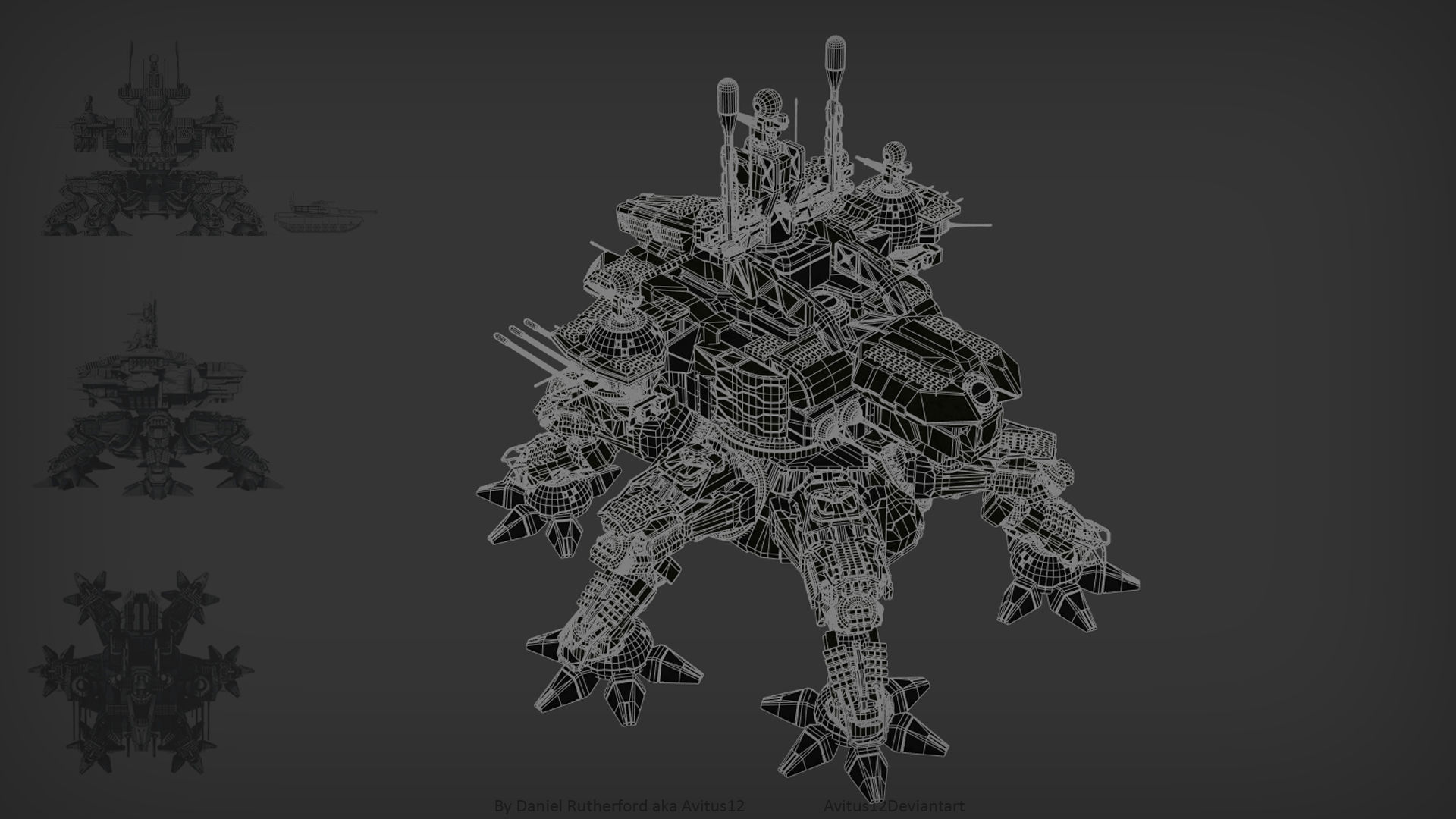 Annihilator mech MK-VI 3D model rigged | CGTrader