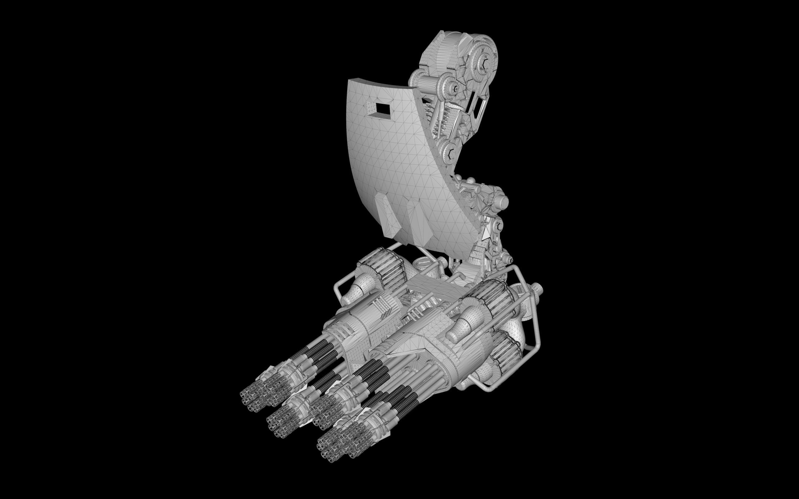 Sci-fi Minigun 3D model 3D printable | CGTrader