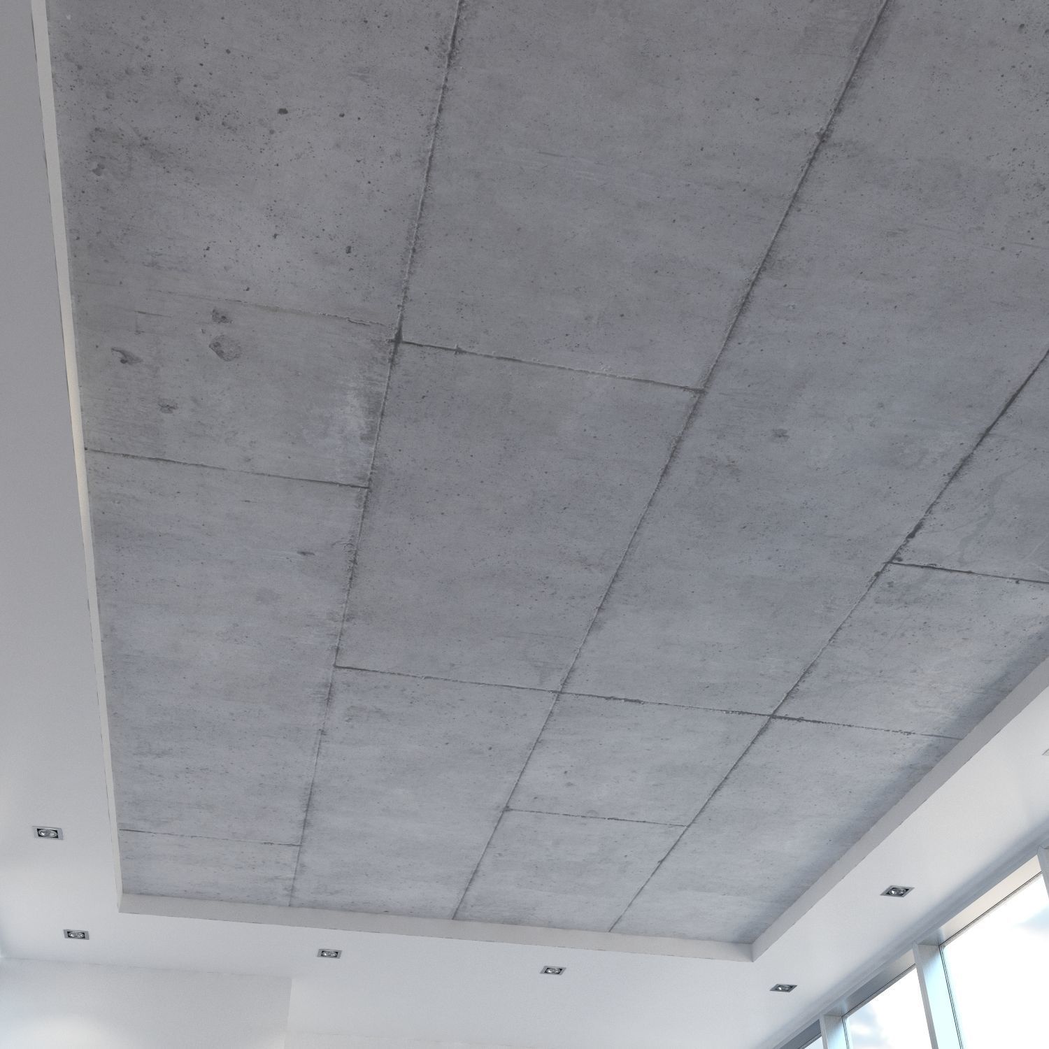 The ceiling is concrete with seams Texture | CGTrader