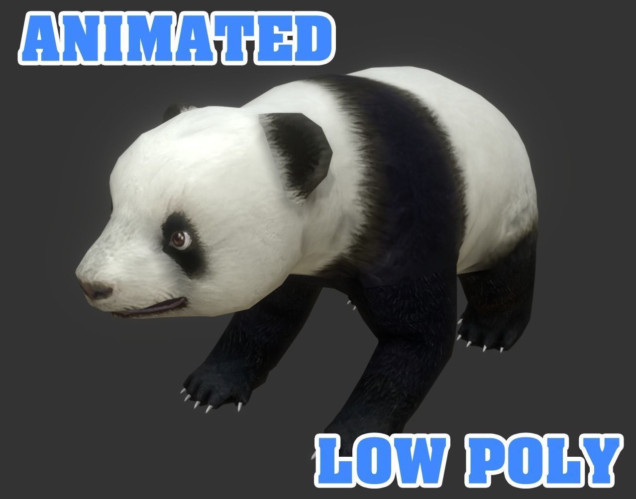 Low poly Panda Aniamted - Game Ready 3D asset | CGTrader