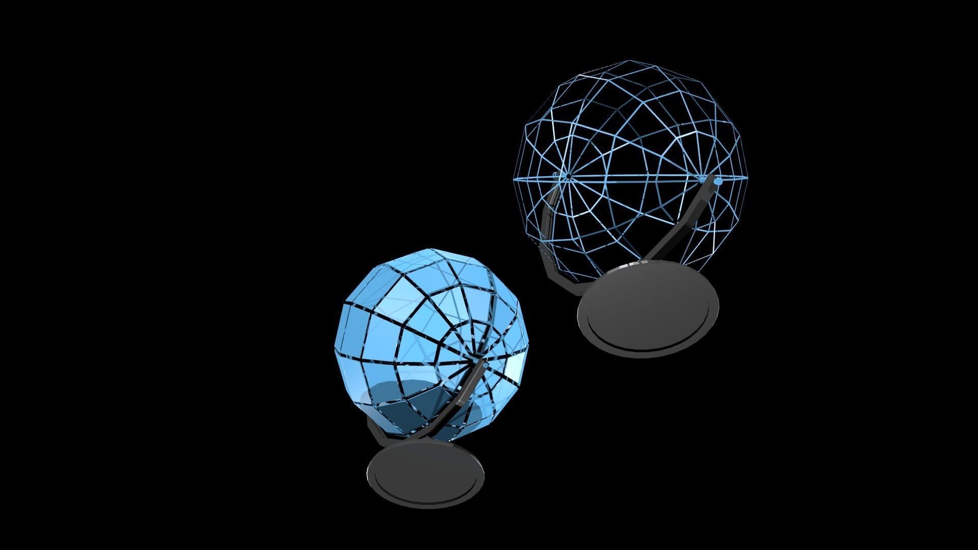 3D model Low poly globes VR / AR / low-poly | CGTrader