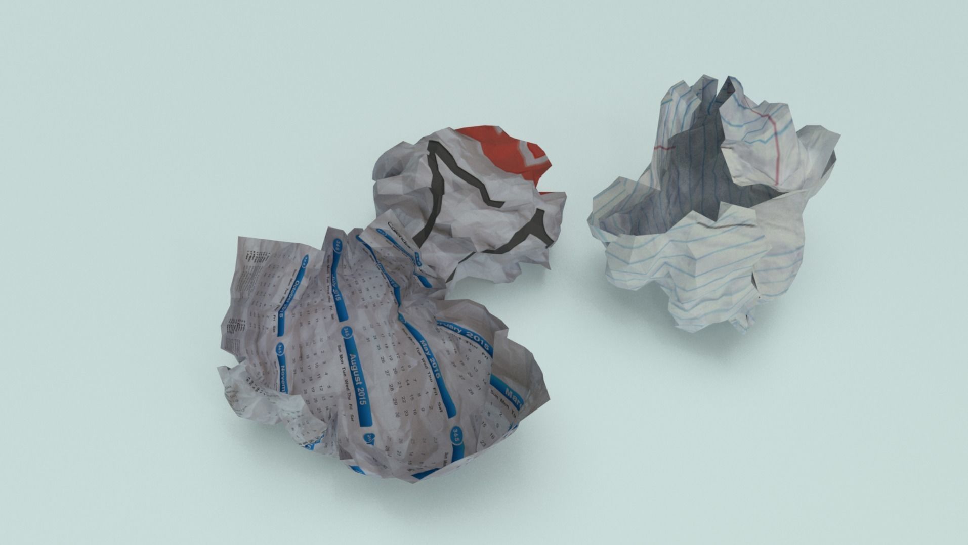 3D model crumpled paper ball - game ready VR / AR / low-poly | CGTrader