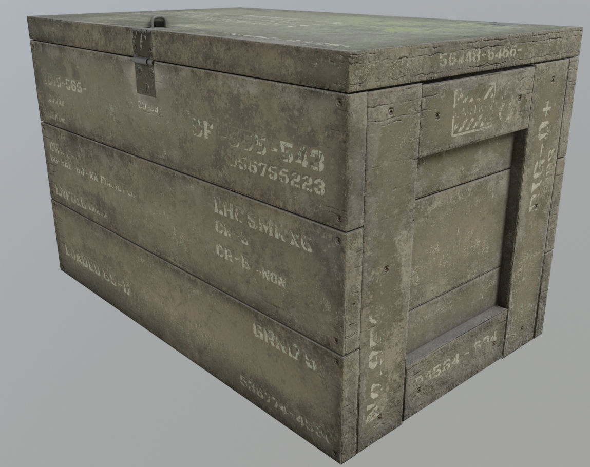 3D model Wooden ammunition box - Game-Ready VR / AR / low-poly | CGTrader