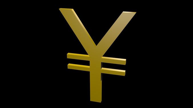 3D model Low poly yen symbol VR / AR / low-poly | CGTrader
