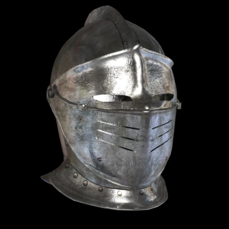 3D model knight helmet VR / AR / low-poly rigged | CGTrader