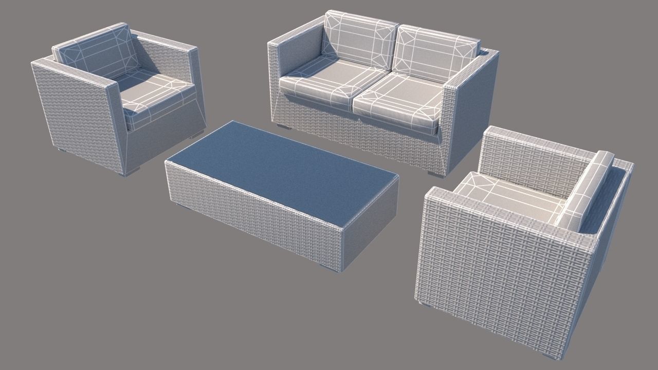 3D model outdoor furniture collection model VR / AR / low-poly | CGTrader