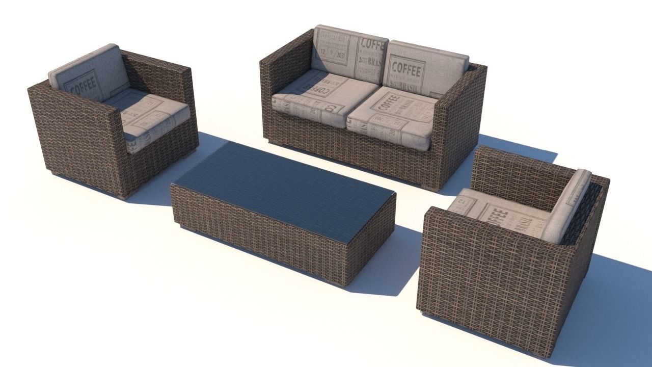 3D model outdoor furniture collection model VR / AR / low-poly | CGTrader