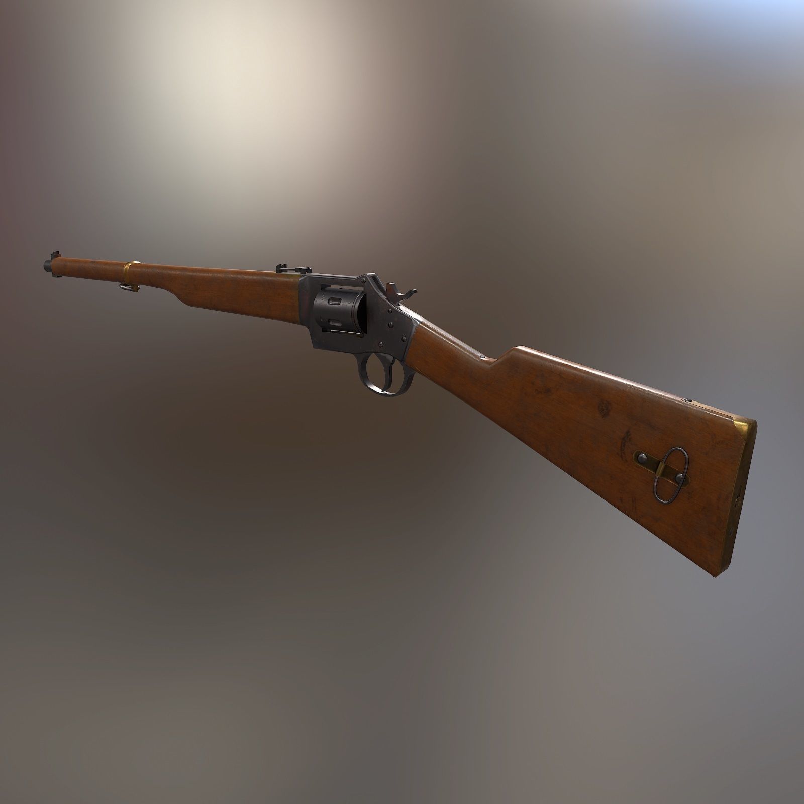 3D model Revolving carbine VR / AR / low-poly animated | CGTrader