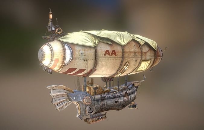 Steampunk Zeppelin Model
