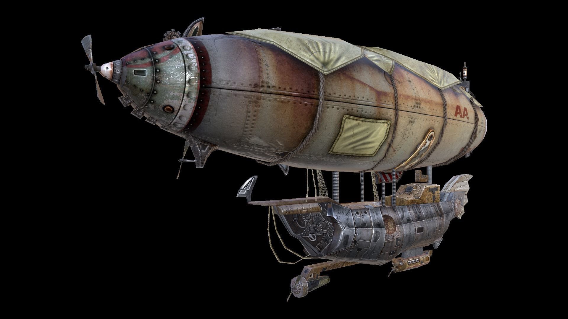 3D model zeppelin VR / AR / low-poly | CGTrader