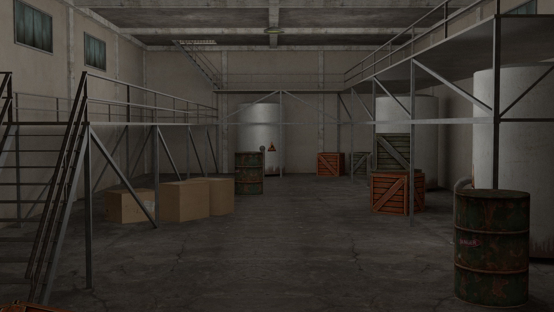 3D model Industrial Area - Scene VR / AR / low-poly | CGTrader